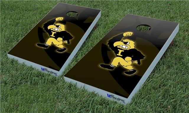 Cornhole Premium Laminated Game Board Skin Wraps Iowa Hawkeyes Herky on ...